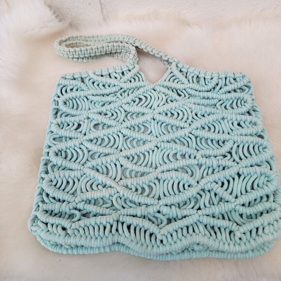 C&C California | Bags | C C California Macrame Crochet Tote Bag Purse ...